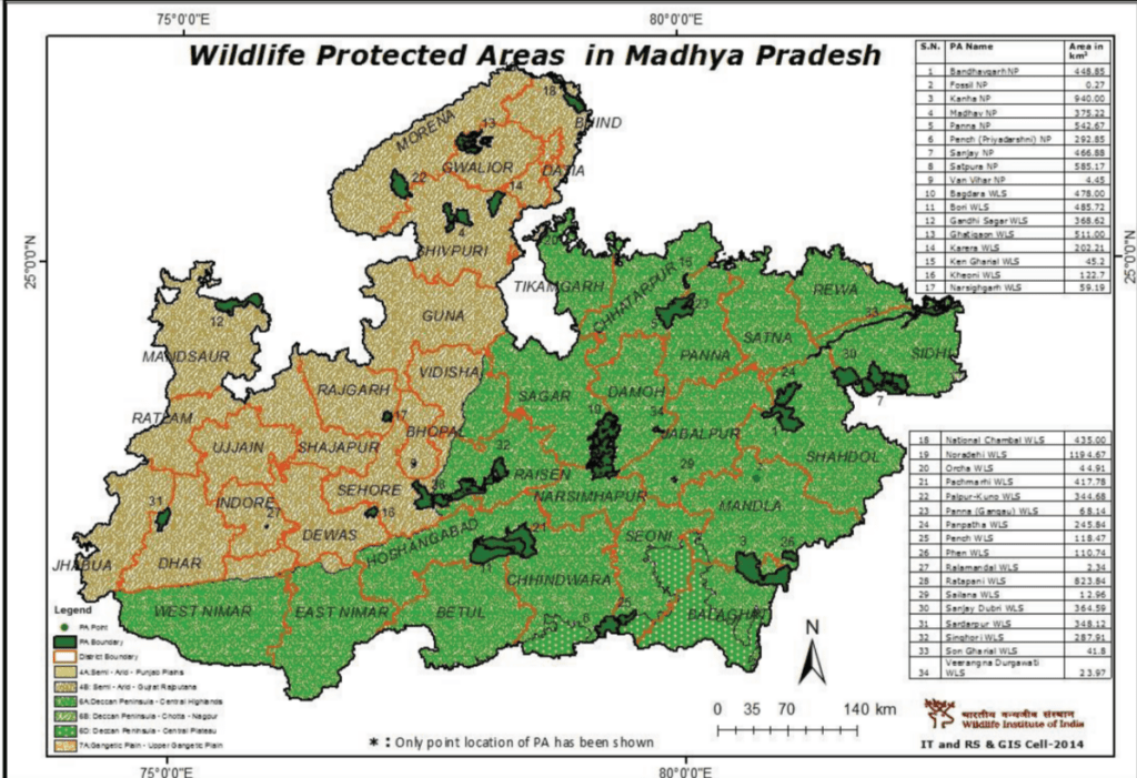 Madhya Pradesh Wildlife Sanctuary Map PDF, HD PNG, JPG Download – MapInside