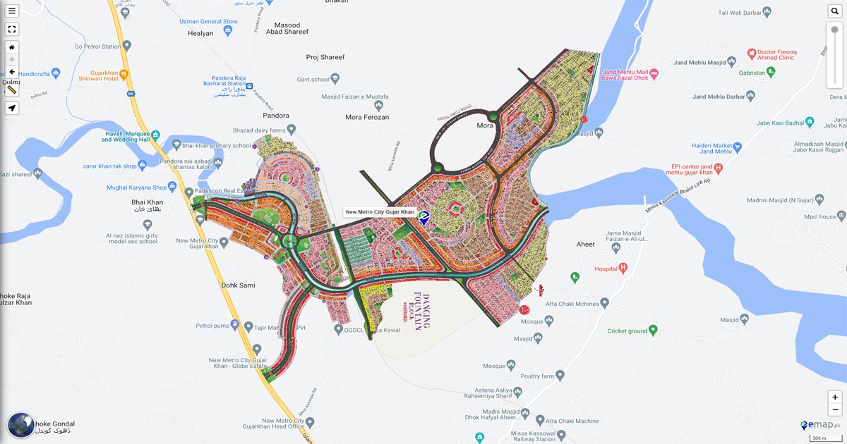 New Metro City Gujar Khan Map B Block PDF, HD PNG, JPG Download – MapInside
